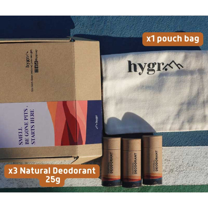 3x 25G Natural Deodorants Bundle