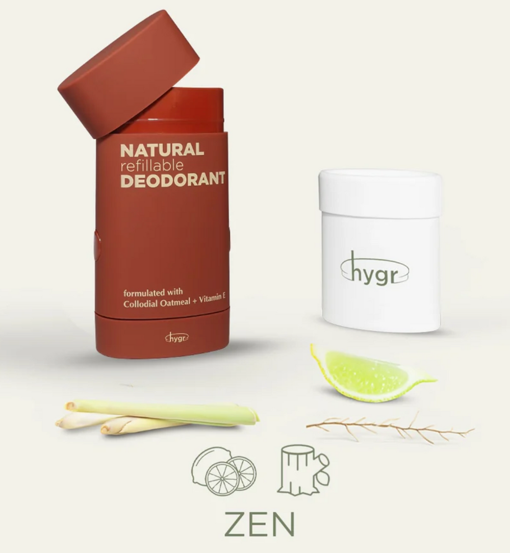 HYGR Smell Be Gone Natural Refillable Deodorant