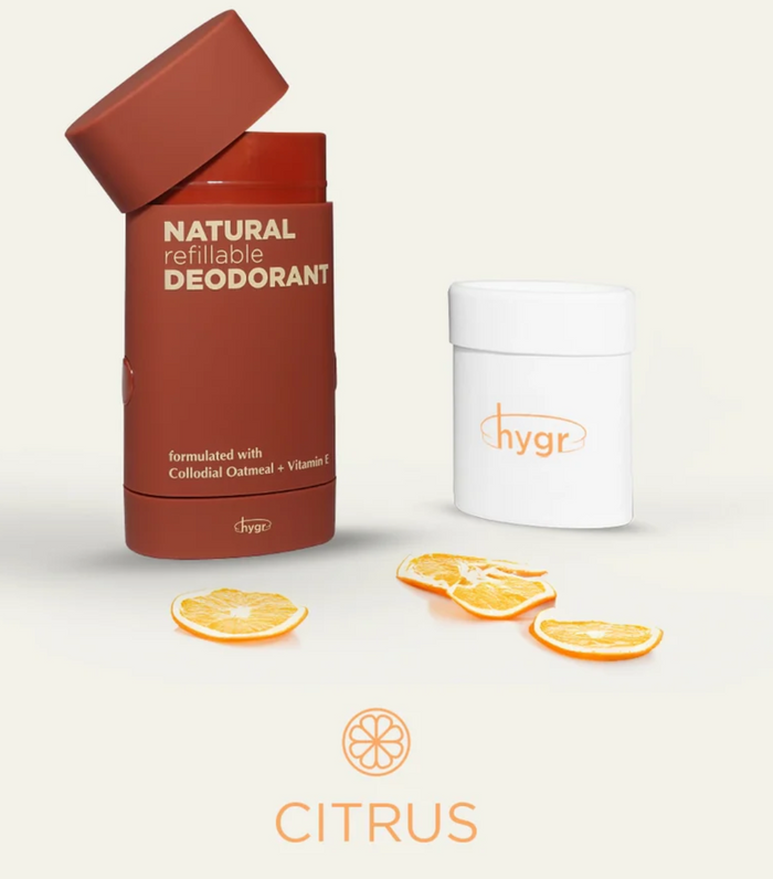 HYGR Smell Be Gone Natural Refillable Deodorant